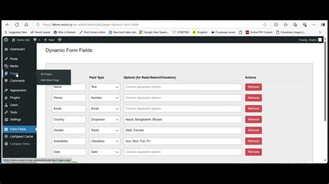 Wordpress Dynamic Form Fields Plugin Unlimited Fields Draggable Mobile Responsive Youtube