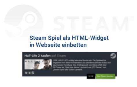 Steam Spiel Als Html Widget In Webseite Einbetten Urban Base Code