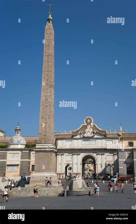 An Egyptian Obelisk Of Ramesses Ii From Heliopolis Stands In The Piazza