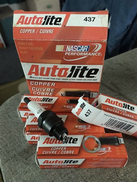 Four (4) New 437 Autolite Copper Spark Plugs | eBay