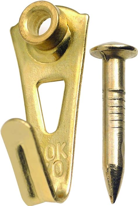 Ook 50035 Picture Hanger 30 Lb Steel Brass Gold 2 Pk Shell