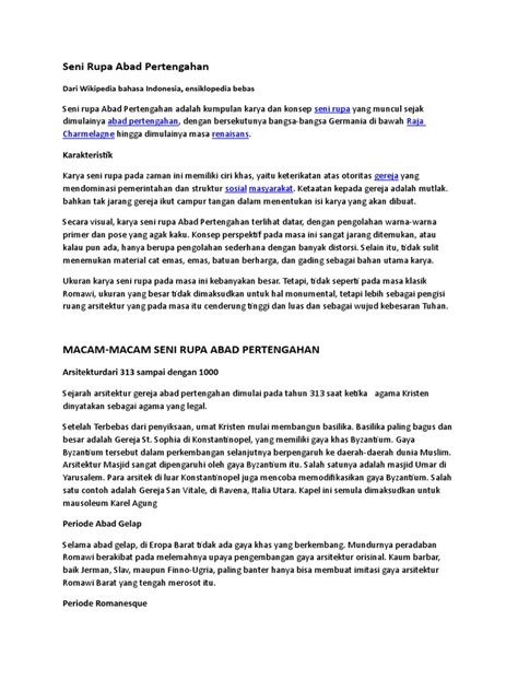 Seni Rupa Abad Pertengahan Pdf