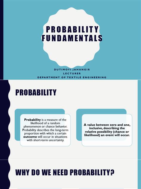 Probability Fundamentals Pdf Probability Statistics