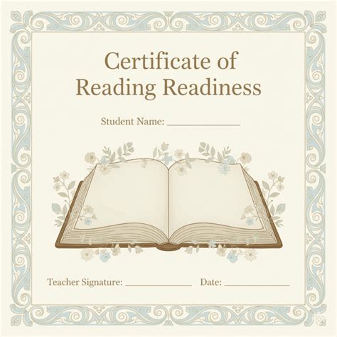 Certificate Of Reading Readiness Worksheets Free Image And Pdf Printables
