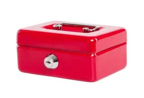 Geldkist Money Box Met Sleutel L11 X B8 X H5 Cm Rood Bol
