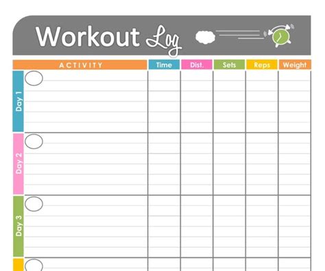 Exercise Schedule Template Content Calendar Template