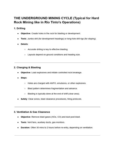 Underground Mining Cycle Overview Pdf