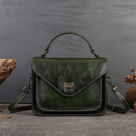 Vintage Leather Messenger Shoulder Crossbody Bag Superladystar