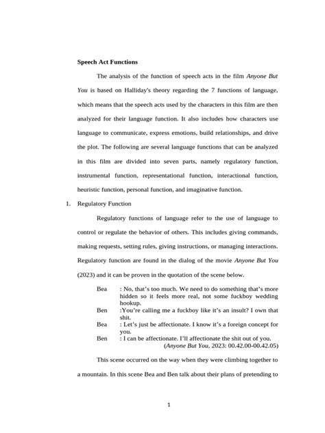 Speech Act Functions Pdf