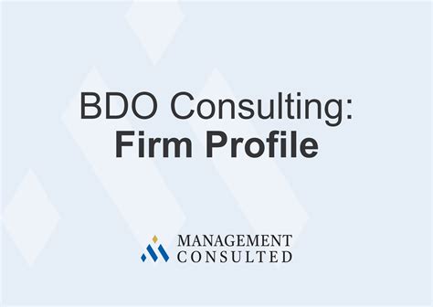 Bdo Consulting Firm Profile Firm Overview And Salary Data