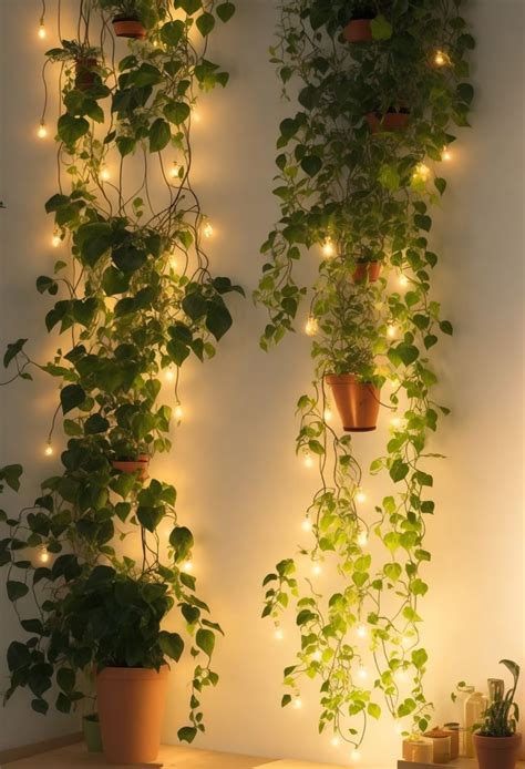 String Light Plant Decor