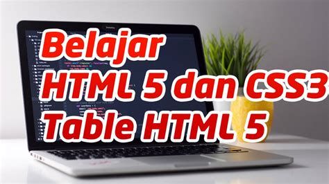 Cell Padding Cell Spacing Html5 Part 2 Belajar Html5 Dan Css3 Table