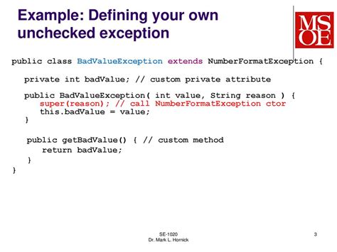 exceptions one last time… ppt download