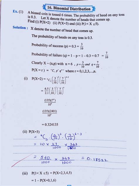 Binomial Distribution Examples And Solutions Pdf
