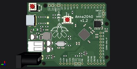 Anna2040 Rp2040 Uno Shaped Board Enables Open
