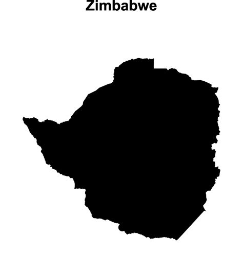 Zimbabwe Blank Outline Map Design 45940094 Vector Art At Vecteezy