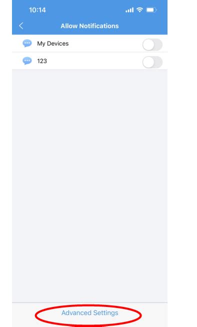 unv mobile app push notification setup
