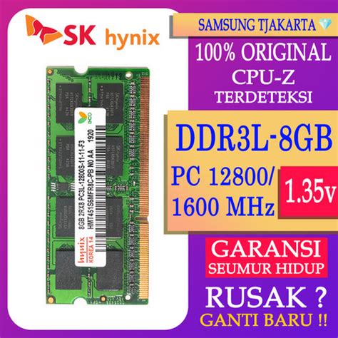Jual RAM HYNIX DDR3L 8GB 1600MHZ 12800 ORI RAM LAPTOP DDR3 RAM NB DDR3 Jakarta Utara Samsung
