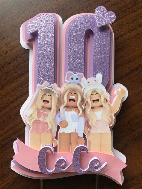 Roblox Cake Topper Roblox Birthday Party Girl Roblox Cake Topper My Xxx Hot Girl