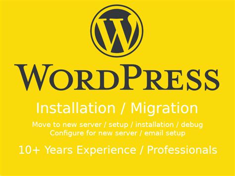 Wordpress Move Site Migrate To New Server Setup Backup Upwork