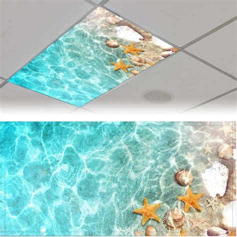 Kulucuconk 2pcs Fluorescent Light Coversstarfish Shells In