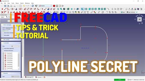 Freecad How To Polyline Tutorial For Beginner Youtube