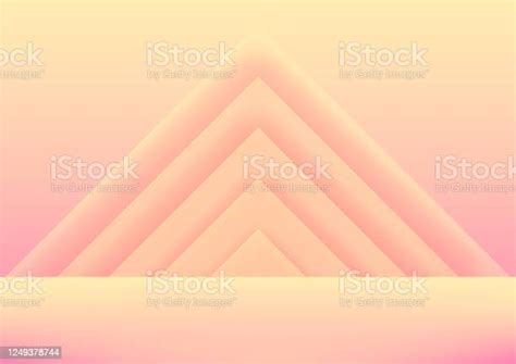 사실적인 분홍색과 노란색 스튜디오 벽 최소한의 삼각형 기하학적 모양 3d의 빈 방 인테리어 0명에 대한 스톡 벡터 아트 및 기타 이미지 Istock