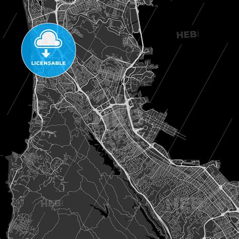 San Bruno California Area Map Dark Hebstreits