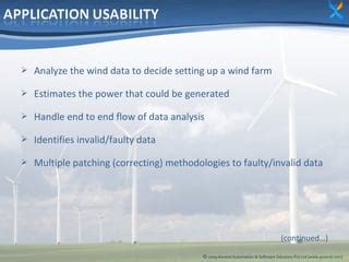 Wind Data Analysis PPT Computer Software And Applications Computing