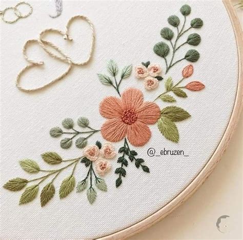 Flower Embroidery Designs Handmade Embroidery Hoop Art Floral