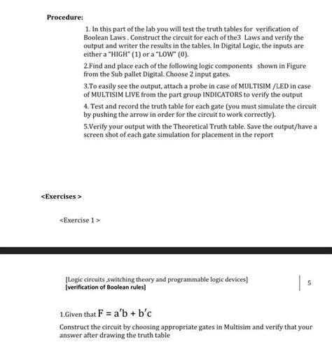 Solved Exp No 3 Verification Of Boolean Laws Objective