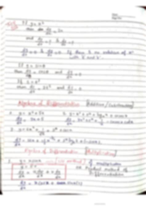 SOLUTION Basic Integration And Differentiation Notes Studypool