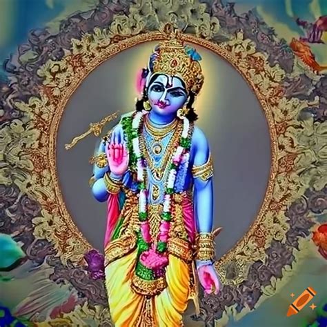 Lord Krishna With Sudarshan Chakra On Craiyon