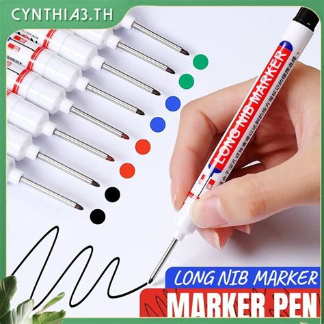 Long Nib Markers หัวยาว Marker ปากกาห้องน้ำงานไม้ตกแต่ง Multi Purpose Deep Hole Marker Cynthia