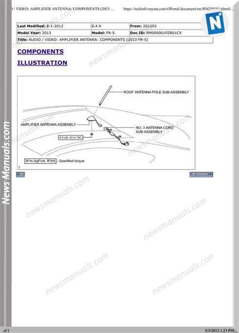 Toyota 2013 Scion Fr S Repair Manual