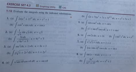 solved exercise set 4 3 graphing utility ccas 1 12 evaluate
