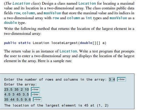 Solved The Location Class ﻿design A Class Named Location
