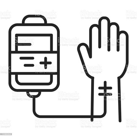 화학 요법 블랙 라인 아이콘입니다 치료 집중 치료 격리된 벡터 요소입니다 웹 페이지 모바일 앱 프로모션에 대한 개요 Pictogram 손에 대한 스톡 벡터 아트 및 기타