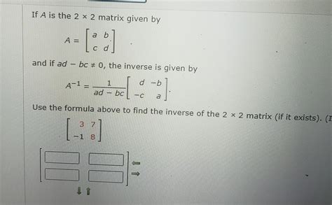 Solved If A Is The 2 X 2 Matrix Given By A 5 Co And If Ad