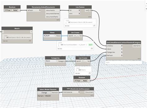Select Linked Model Element From Active View Revit Dynamo
