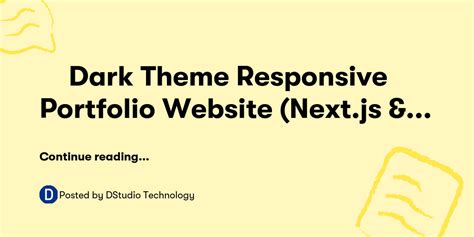 🔥 Dark Theme Responsive Portfolio Website Nextjs And Typescript