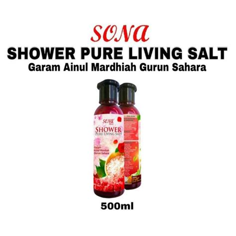 Sona Pure Living Salt Shower 500 Ml Shopee Malaysia