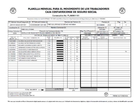 Planilla Ccss Enero 23 Fire Pdf