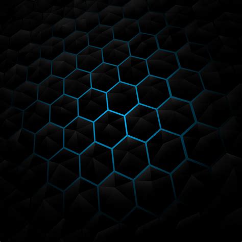 Black Background Hexagon Pattern