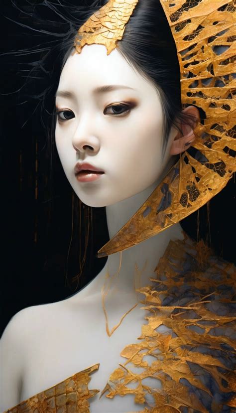 Exquisite Noncommutative Variety Kintsugi Illustration Of A Girl