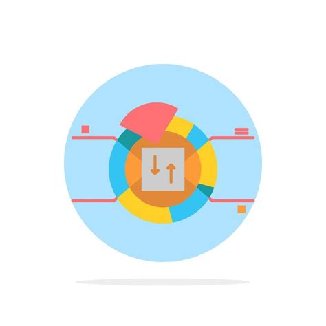 Pie Chart Report Percentage Abstract Circle Background Flat Color Icon 18026973 Vector Art At