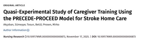 Mirko Prosen On Caregiver Training Using The Precede Proceed Model For Stroke Home Care
