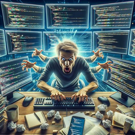 Clever Caucasian Male Programmer Coding With Algorithms Tech