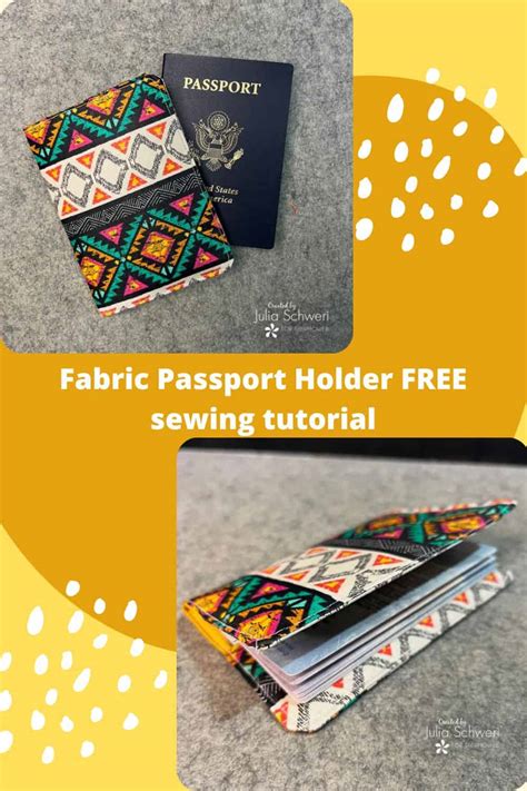 Fabric Passport Holder Free Sewing Tutorial Sew Modern Bags