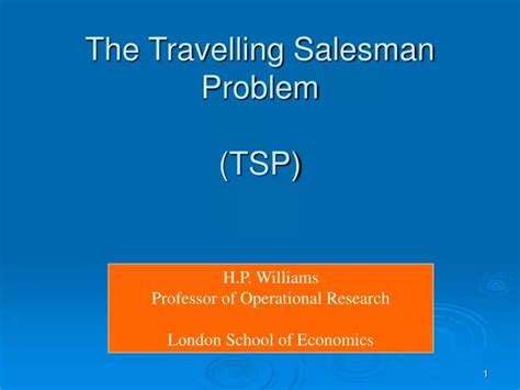 Ppt The Travelling Salesman Problem Tsp Powerpoint Presentation